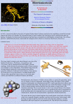 Histrionicotoxin - Molecule of the Month June 2000 [Archived version]