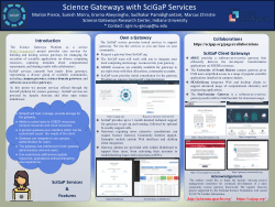 Science Gateways with SciGaP Services