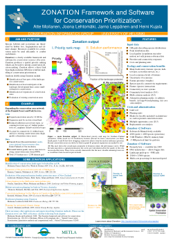 ZONATION Framework and Software for Conservation Prioritization