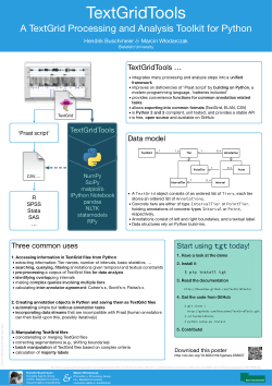 TextGridTools: A TextGrid Processing and Analysis Toolkit for Python