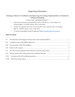 Refining Collective Coordinates and Improving Free Energy ...