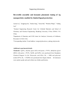 Reversible Assembly and Dynamic Plasmonic Tuning of Ag Nanoparticles ...