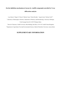 Inhibition Mechanism of Urease by Au(III) Compounds Unveiled by X‑ray ...