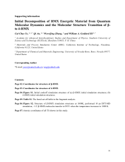 Initial Decomposition of HMX Energetic Material from Quantum Molecular ...