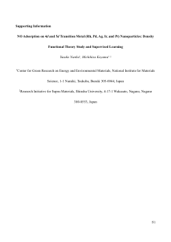 NO Adsorption on 4d and 5d Transition-Metal (Rh, Pd, Ag, Ir, and Pt ...