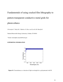 Fundamentals of Using Cracked Film Lithography to Pattern Transparent ...