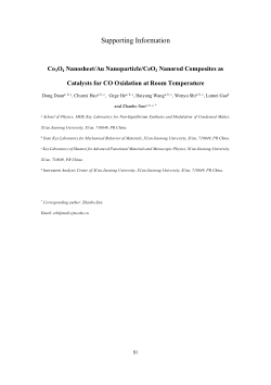 Co3O4 Nanosheet/Au Nanoparticle/CeO2 Nanorod Composites as Catalysts ...