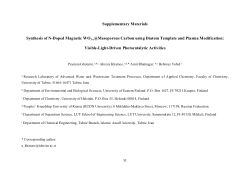 Synthesis of N‑Doped Magnetic WO3–x@Mesoporous Carbon Using a Diatom Template and Plasma ...