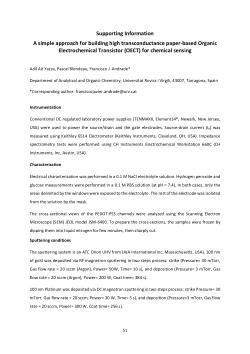 Simple Approach for Building High Transconductance Paper-Based Organic ...