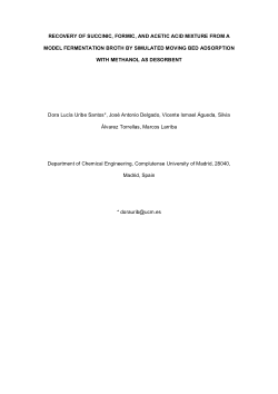Recovery of a Succinic, Formic, and Acetic Acid Mixture from a Model ...