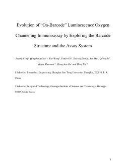 Evolution of “On-Barcode” Luminescence Oxygen Channeling Immunoassay by ...