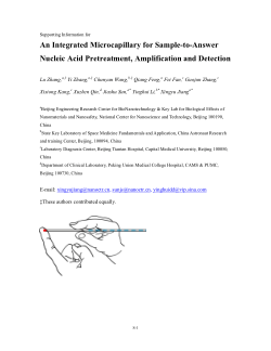 Integrated Microcapillary for Sample-to-Answer Nucleic Acid ...