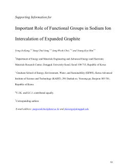 Important Role of Functional Groups for Sodium Ion Intercalation in Expanded Graphite