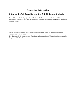 Galvanic Cell Type Sensor for Soil Moisture Analysis