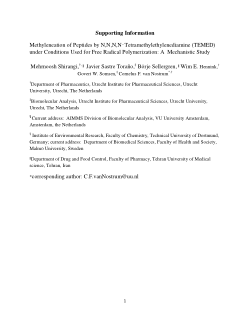 Methyleneation of Peptides by N,N,N,N‑Tetramethylethylenediamine (TEMED ...