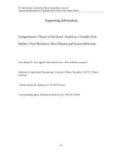 Comprehensive Theory of the Deans’ Switch As a Variable Flow Splitter ...