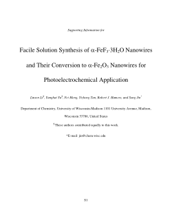 Facile Solution Synthesis of α-FeF3·3H2O Nanowires and Their Conversion ...