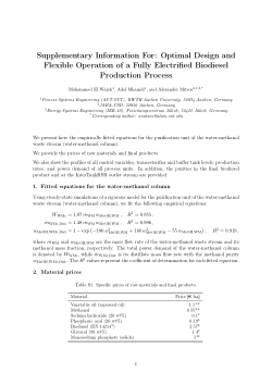 Optimal Design and Flexible Operation of a Fully Electrified Biodiesel ...