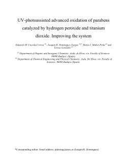 Ultraviolet-Photoassisted Advanced Oxidation of Parabens Catalyzed by ...