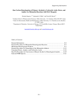 One-Carbon Homologation of Primary Alcohols to Carboxylic Acids, Esters ...