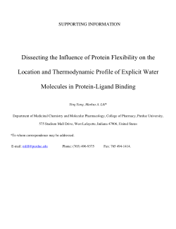 Dissecting the Influence of Protein Flexibility on the Location and ...