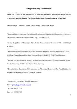 Statistical Analysis on the Performance of Molecular Mechanics Poisson ...