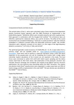 H‑Center and V‑Center Defects in Hybrid Halide Perovskites