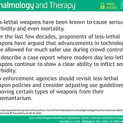 Less-Lethal Weapons Resulting in Ophthalmic Injuries: A Review and ...