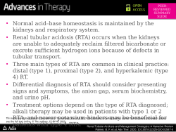 Renal Tubular Acidosis and Management Strategies: A Narrative Review