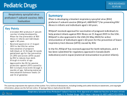 Respiratory Syncytial Virus Prefusion F Subunit Vaccine: First Approval ...