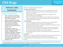 Item - Tofersen: A Review in Amyotrophic Lateral Sclerosis Associated ...