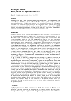 Reading the subtext: Before, beside, and beyond the narrative