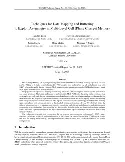 Techniques for Data Mapping and Buffering to Exploit Asymmetry in Multi-Level Cell (Phase Change ...