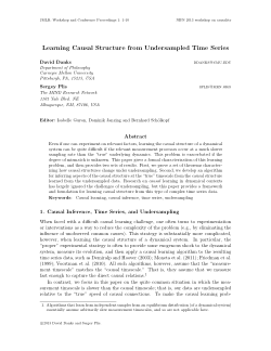 Learning Causal Structure from Undersampled Time Series
