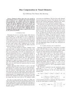 Bias Compensation in Visual Odometry