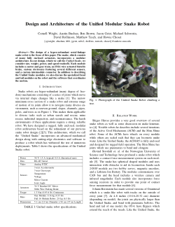 Design and Architecture of the Unified Modular Snake Robot