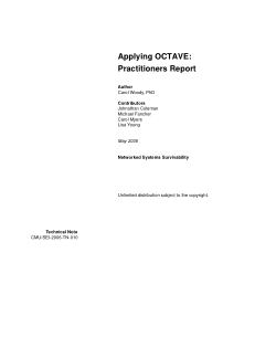 Applying OCTAVE: Practitioners Report