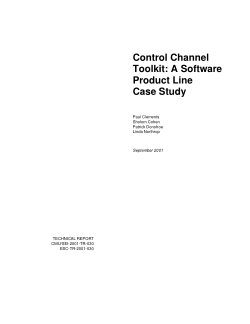 Control Channel Toolkit: A Software Product Line Case Study