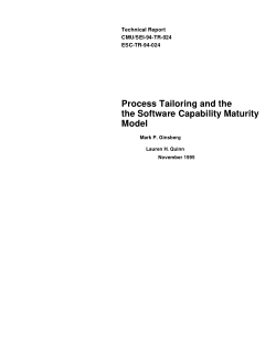 Process Tailoring and the the Software Capability Maturity Model