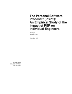 The Personal Software Process (PSP): An Empirical Study of the Impact of PSP on Individual Engineers