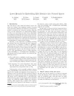 Lower bounds for embedding edit distance into normed spaces