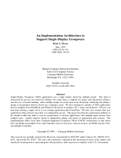 An Implementation Architecture to Support Single-Display Groupware
