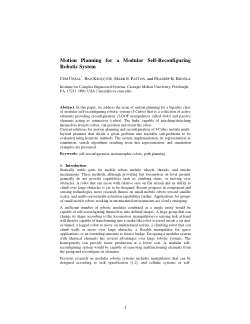 Motion Planning for a Modular Self-Reconfiguring Robotic System