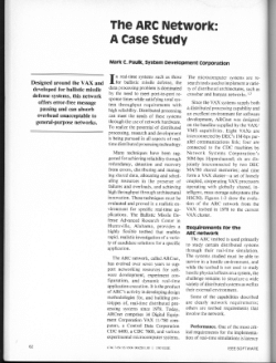 The ARC Network: A Case Study