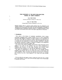 Time deposits in the Brunner-Meltzer model of asset markets
