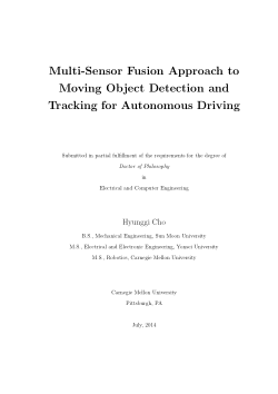 Multi-Sensor Fusion Approach to Moving Object Detection and Tracking ...