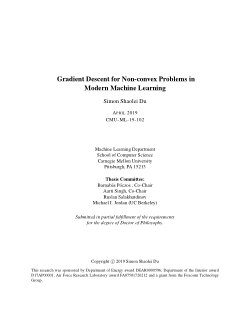 Gradient Descent for Non-convex Problems in Modern Machine Learning