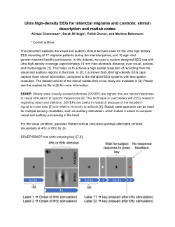 Ultra high-density EEG recording of interictal migraine and controls ...