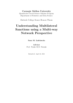 Understanding Multilateral Sanctions using a Multi-way Network Perspective