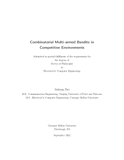 Combinatorial Multi-armed Bandits in Competitive Environments